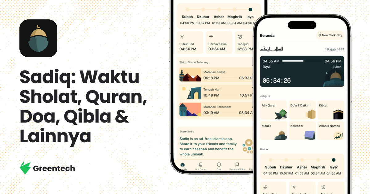 Sadiq: Teman Harian Anda | Greentech Apps Foundation